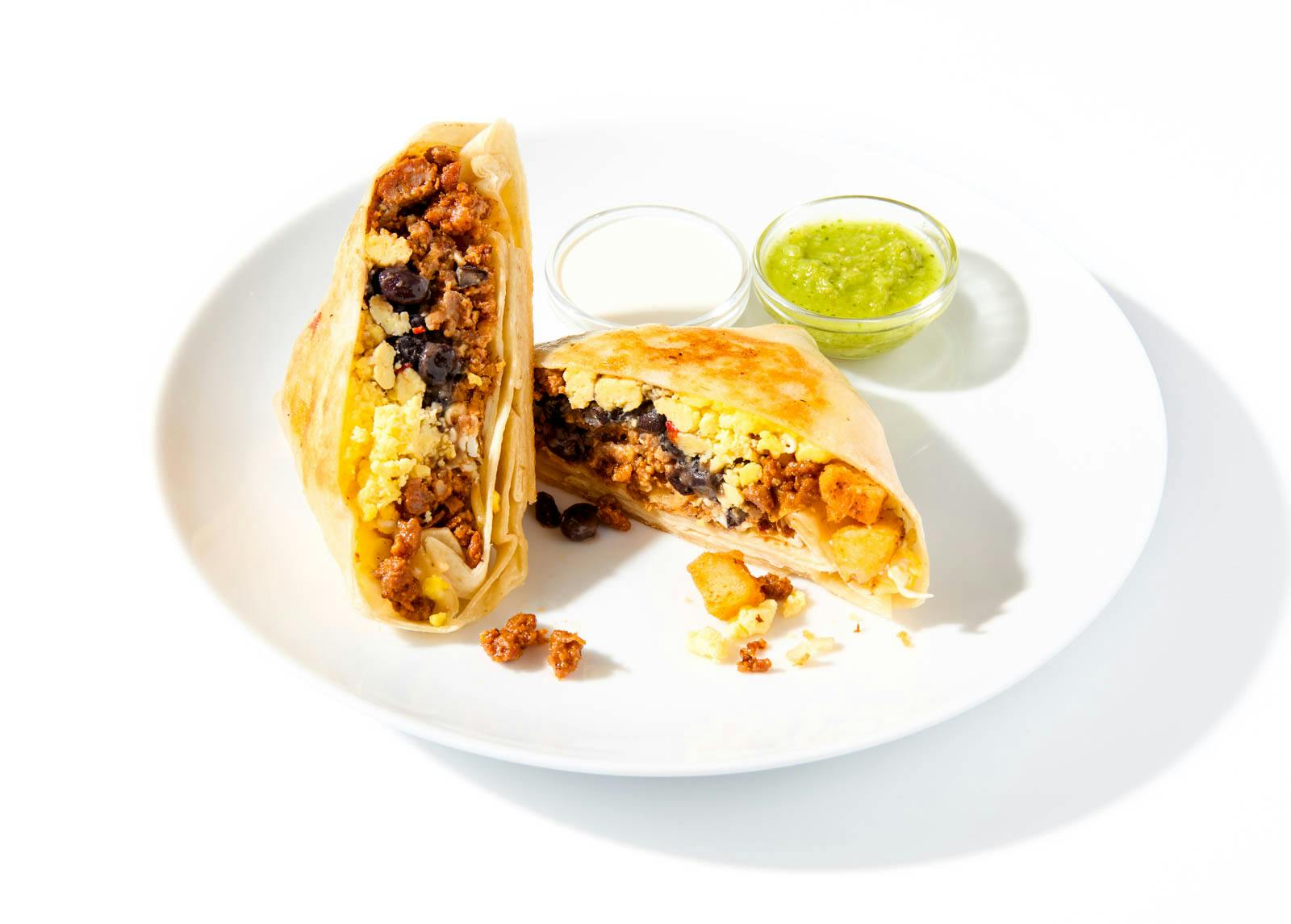 Mission-Style Breakfast Chorizo & Egg Burrito by Livy's All Day Cafe ...